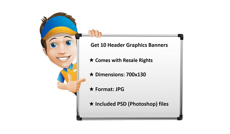 Get 10 Header Graphics Banners with Resale Rights - Digesale